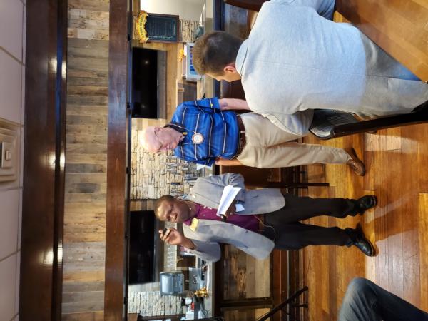 Don Swaby was presented with his Paul Harris plus 4 by Isaac Owolabi ...